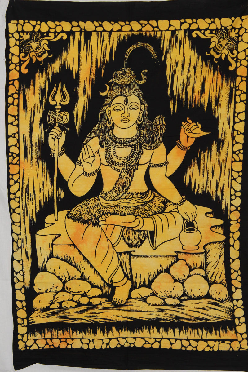Cotton Wall Poster Shiva Mahadev Tapestry | VIHAAN IMPEX STORE